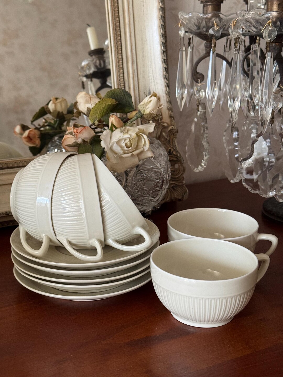 5 Limoges Porcelain Coffee Cups. Signed Gerard Dufraisseix Abbot. Fine ...