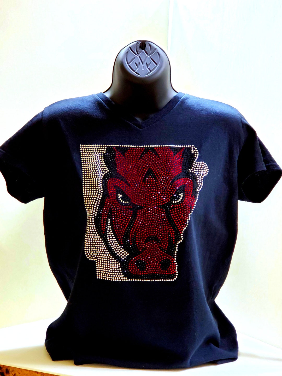 Arkansas Razorback State Rhinestone Women's Shirt - Etsy