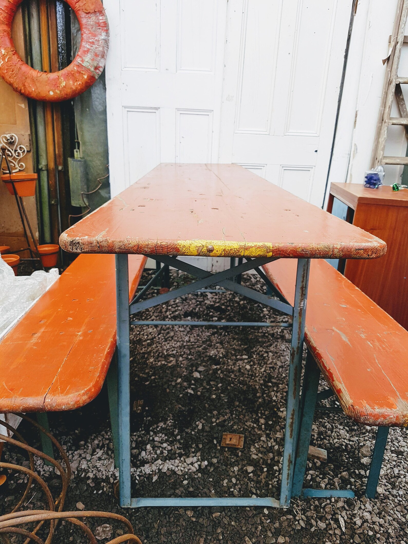 German Folding Table and Bench Sets. Indoor/ Outdoor Dining - Etsy