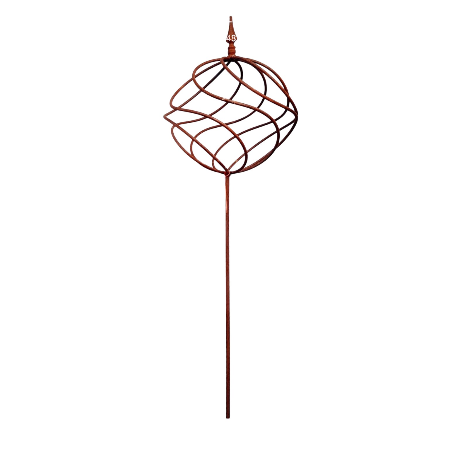 Cottage Garden Style Abstract Sphere on a Stake. Garden Sculpture ...