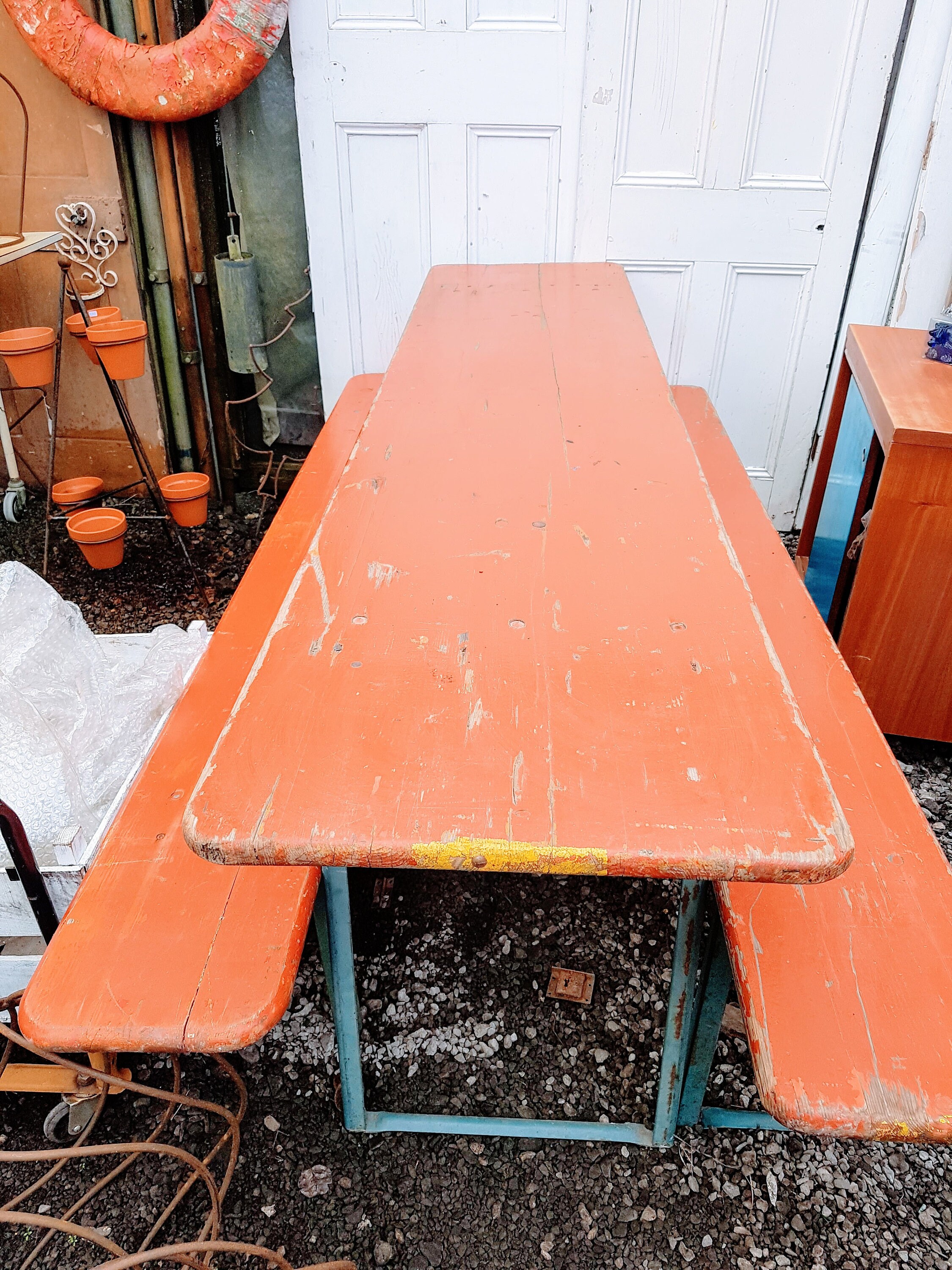 German Folding Table and Bench Sets. Indoor/ Outdoor Dining - Etsy