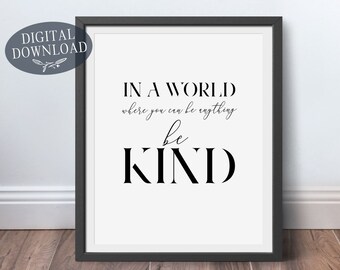 Be kind printable | Etsy