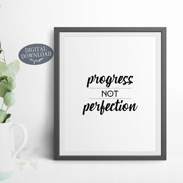 Progress Perfection - Etsy