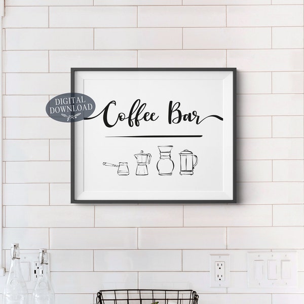 Coffee Bar Sign Printable - Etsy