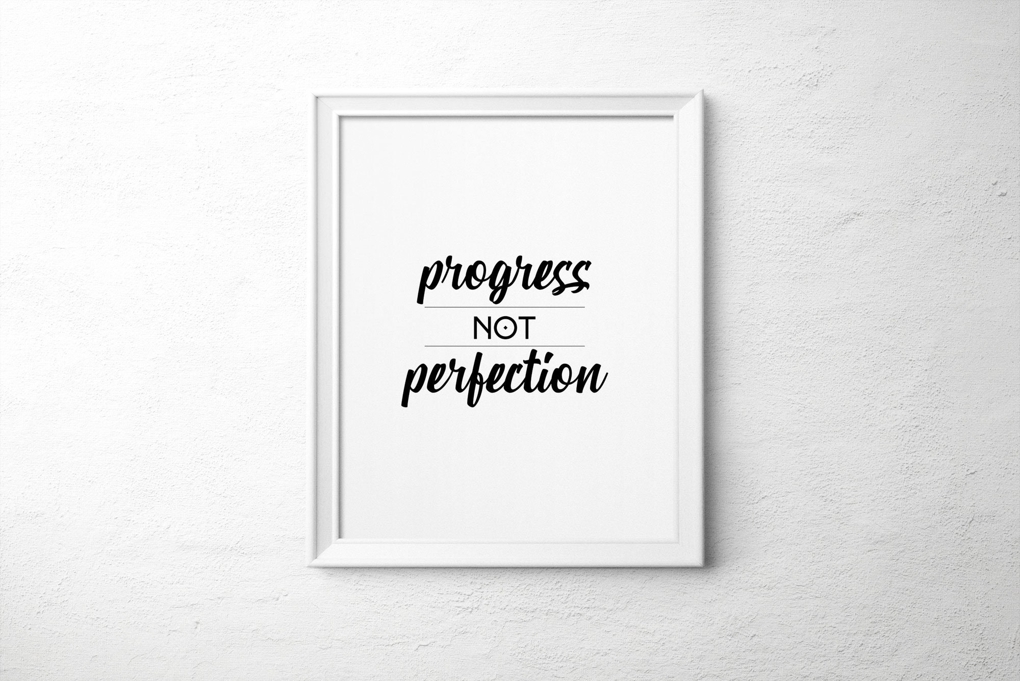 Progress not Perfection Motivational Poster Modern Office | Etsy