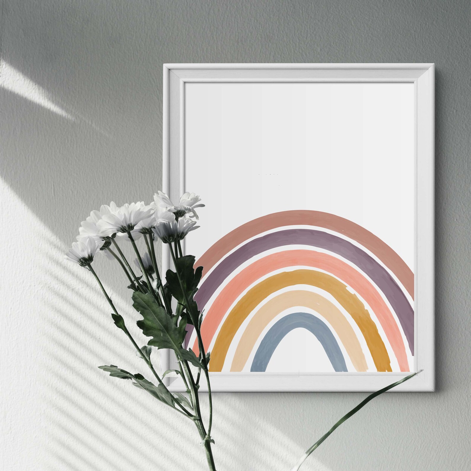 Rainbow Print Printable Wall Art Large Rainbow Poster Boho | Etsy