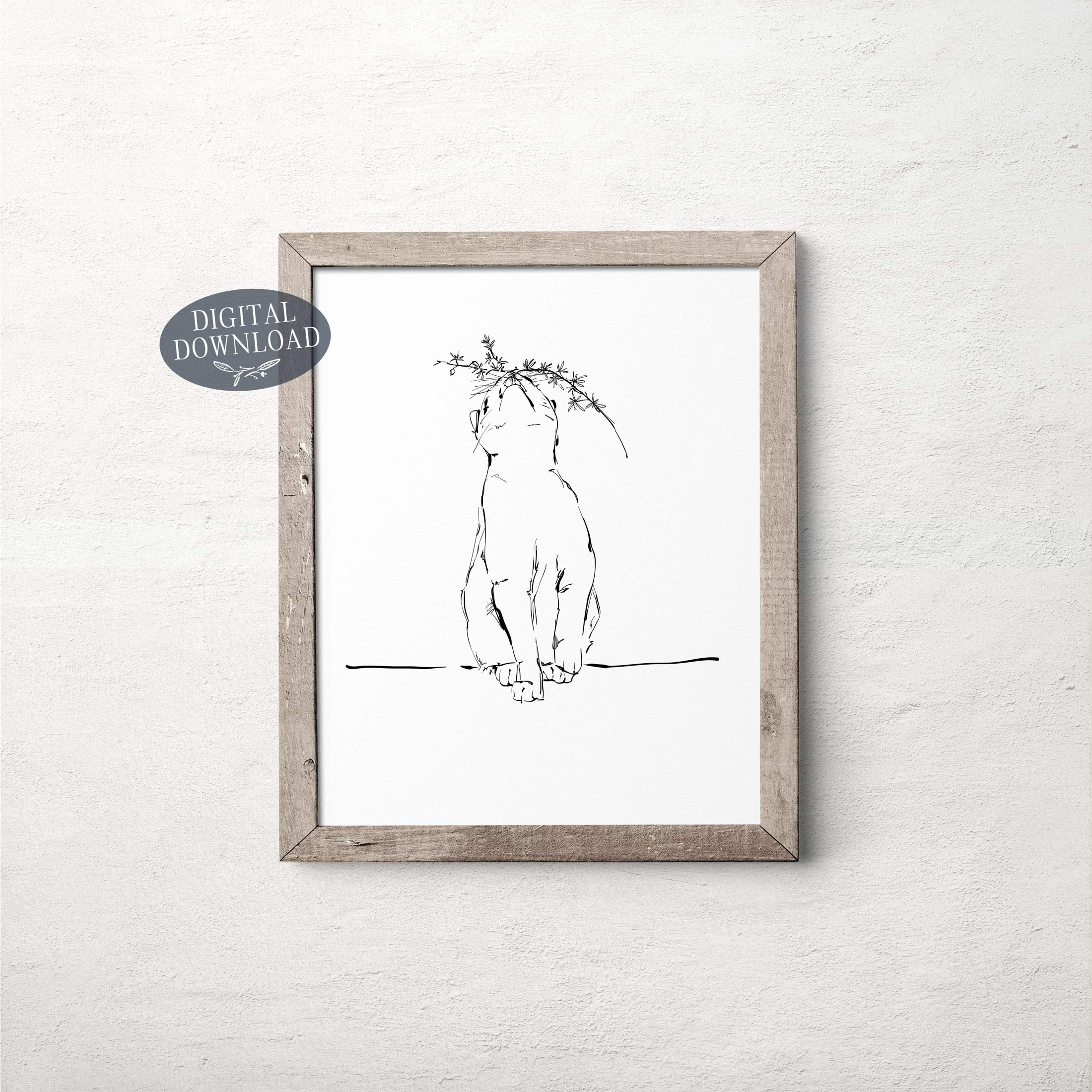 Gallery Wall Set Cats Printable Wall Art Set of 4 Prints | Etsy