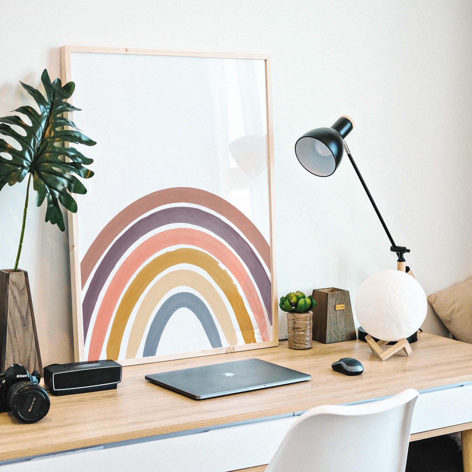 Rainbow Print Printable Wall Art Large Rainbow Poster Boho | Etsy