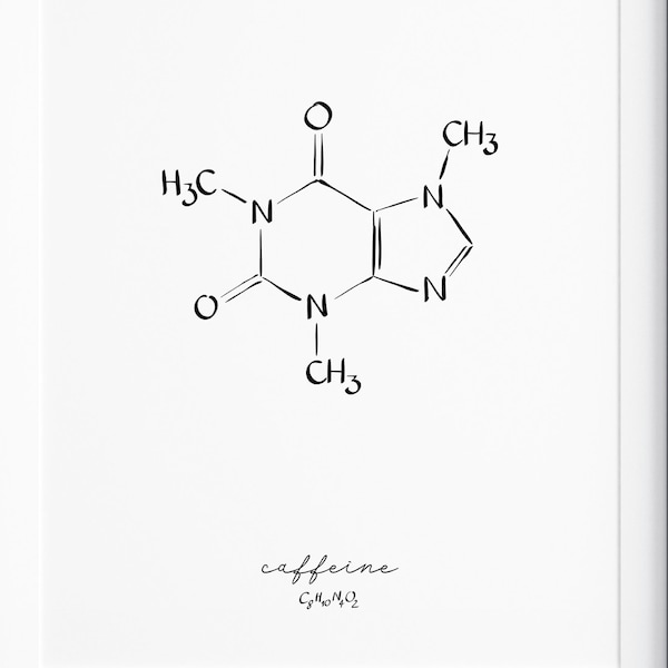 Caffeine Molecule - Etsy