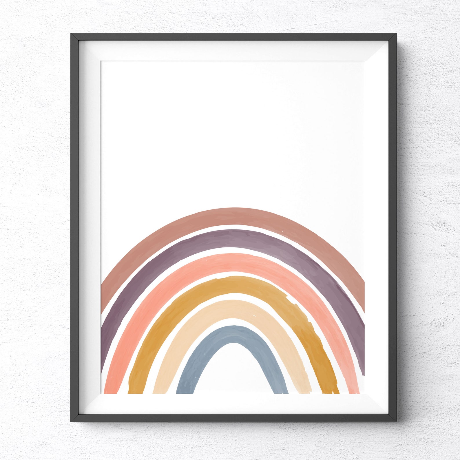 Rainbow Print Printable Wall Art Large Rainbow Poster Boho | Etsy