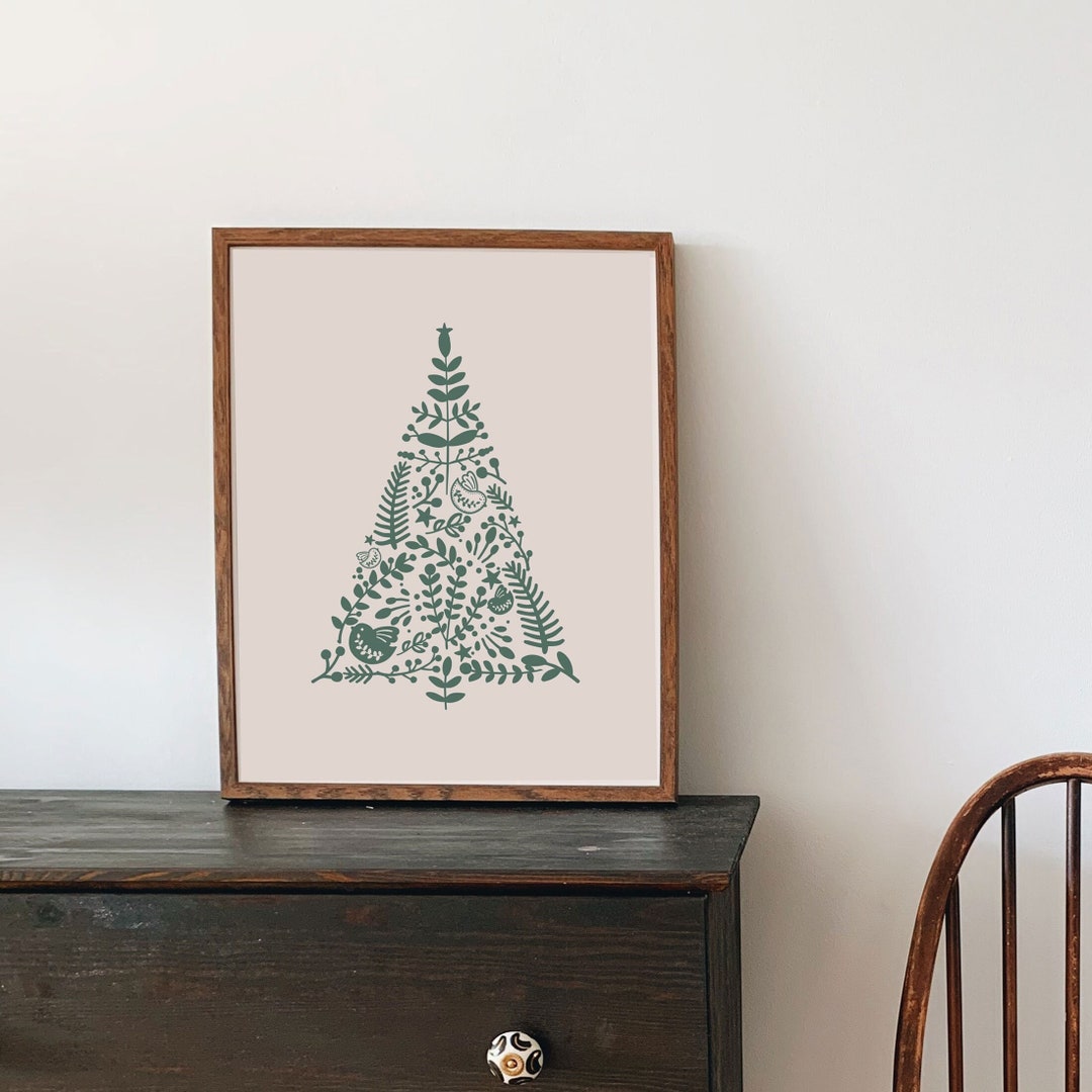 Christmas Tree Wall Art, Christmas Printables, Cozy Holiday Printable ...