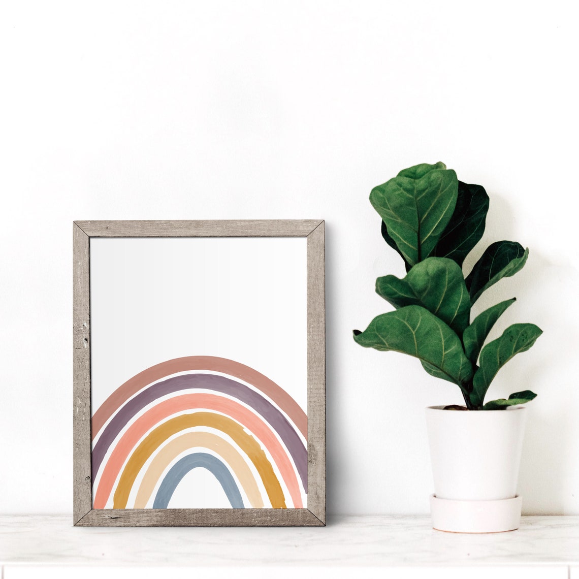 Rainbow Print Printable Wall Art Large Rainbow Poster Boho | Etsy