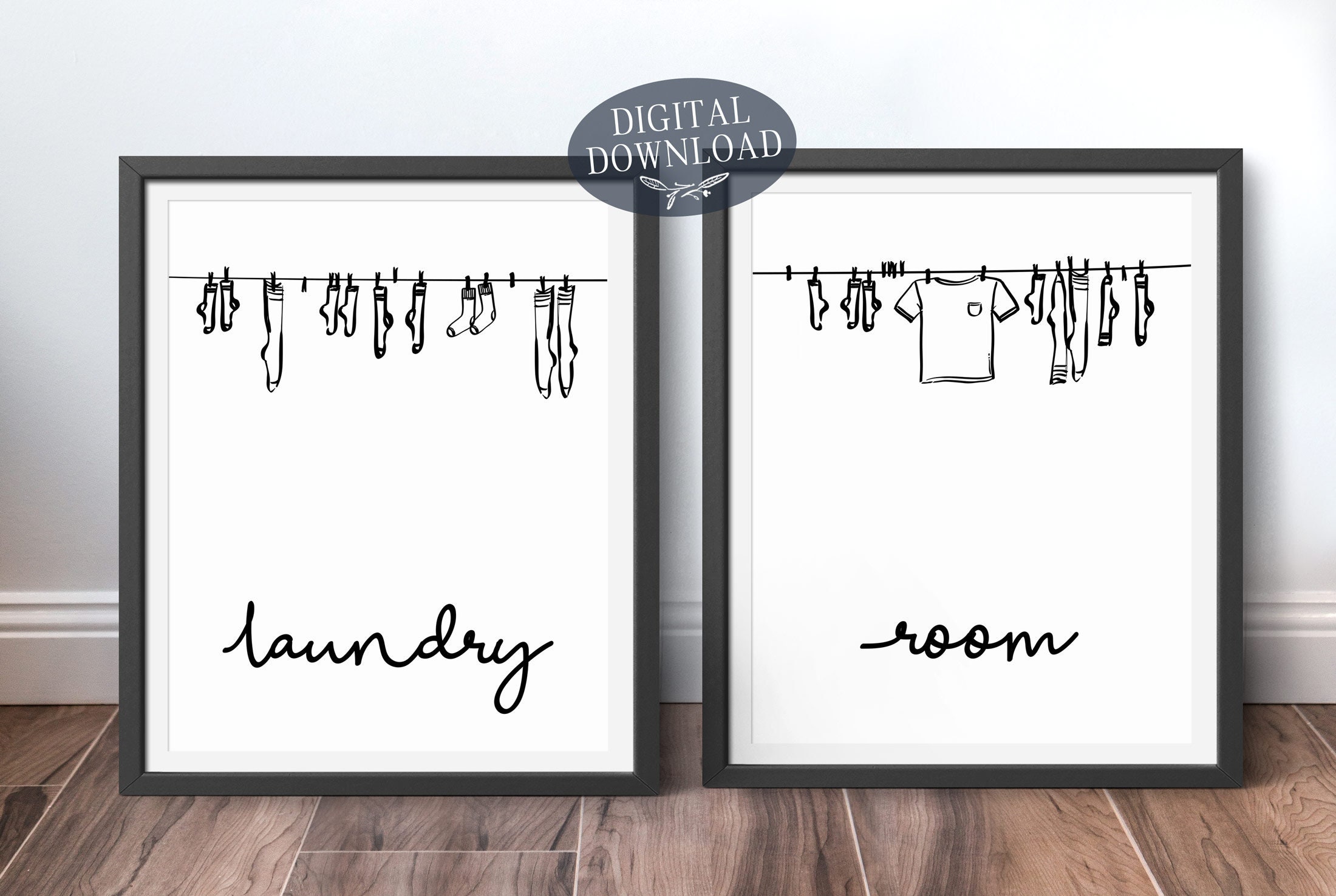 Laundry Room Decor Printable Artwork Set of 2 Prints - Etsy