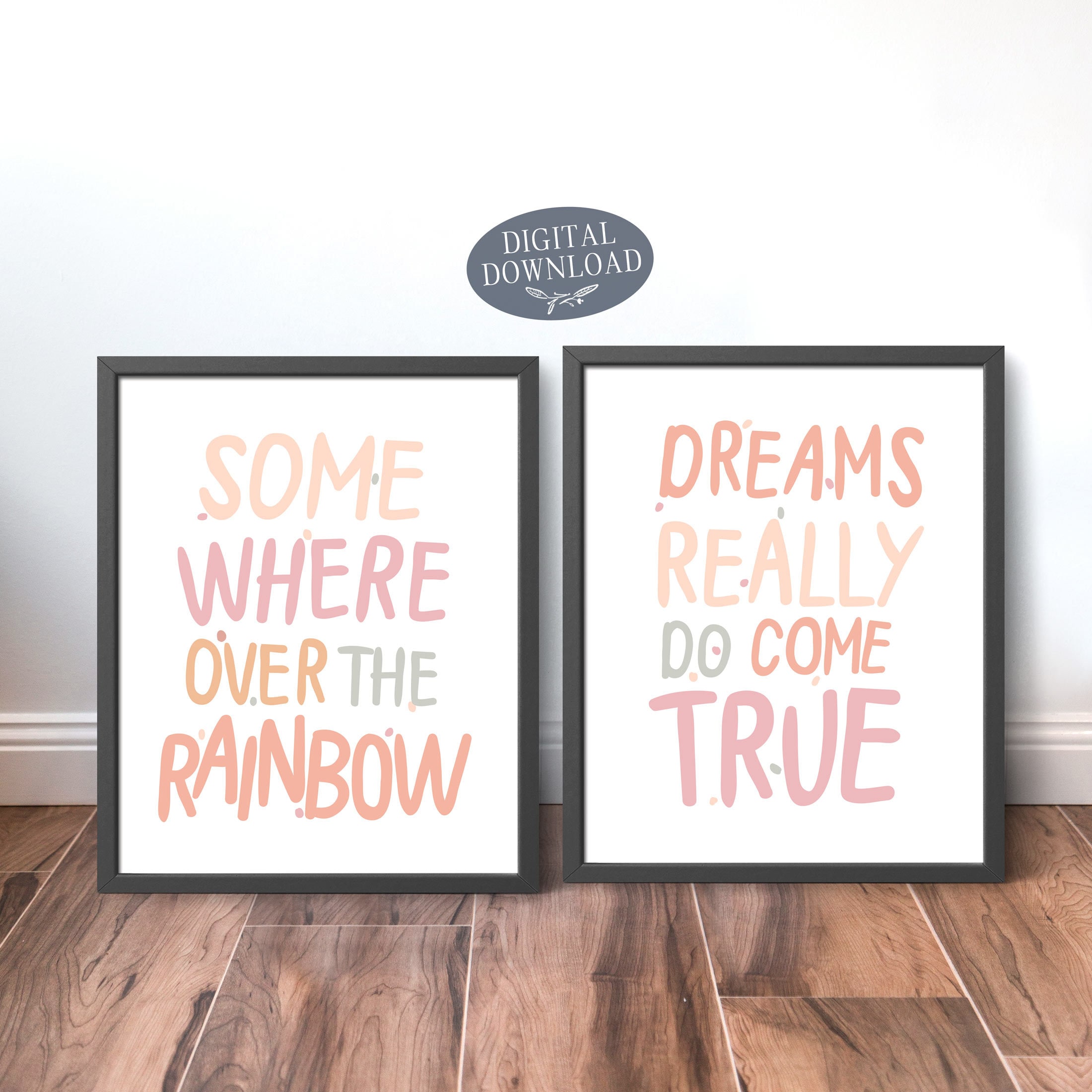 Somewhere Over the Rainbow Print PRINTABLE WALL ART Gallery - Etsy