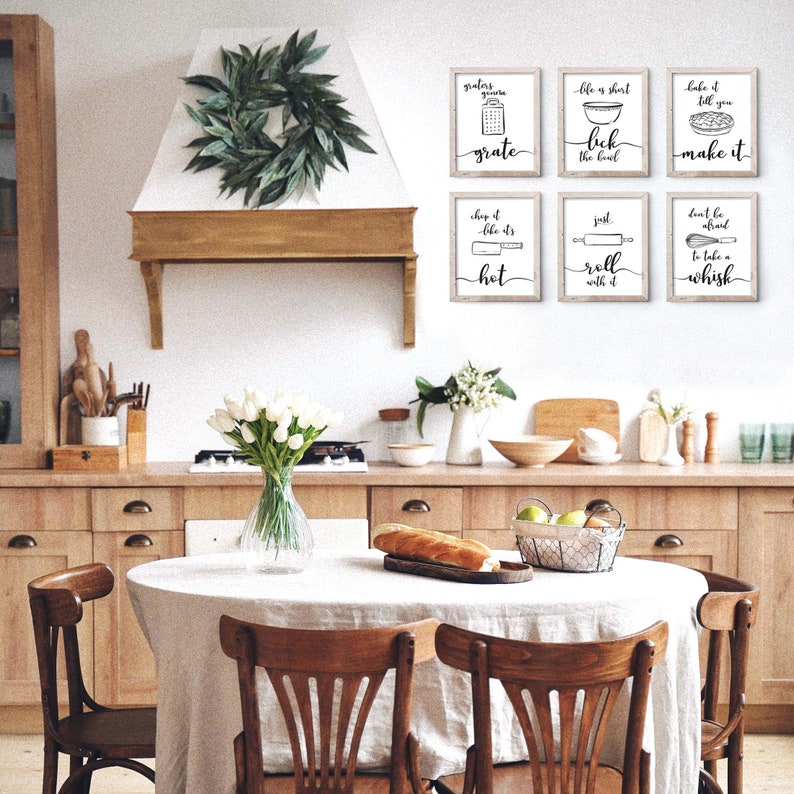 Funny Printable Kitchen Wall Art Gallery Wall Set of 6 - Etsy