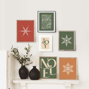 Christmas Gallery Wall Decor, Set of 12 Christmas Printables, Cozy ...