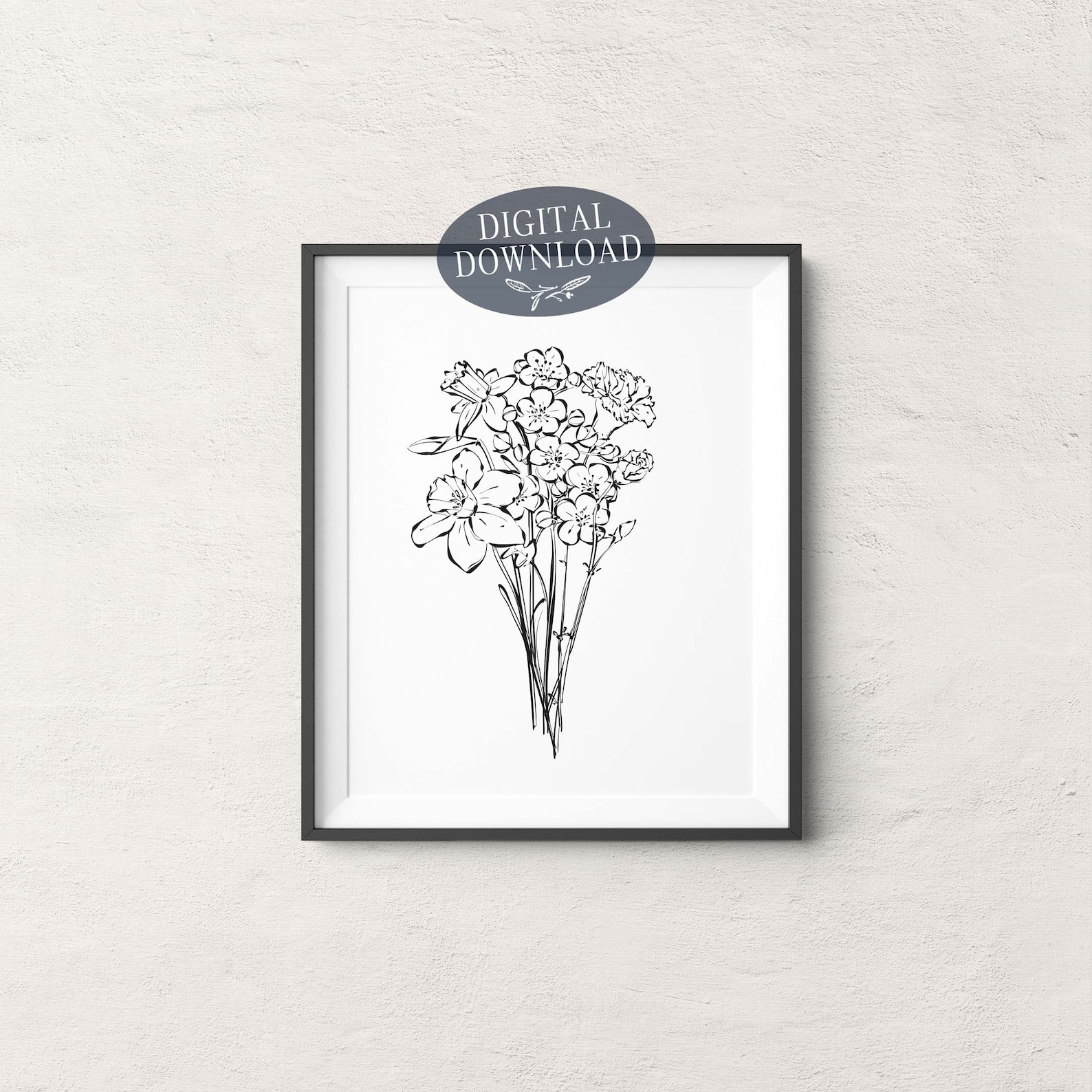 Printable Birth Month Flowers Bouquet 2 to 3 Flowers Birth - Etsy