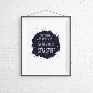 We Are Made of Star Stuff Inspirational Astronomy Poster, Printable ...