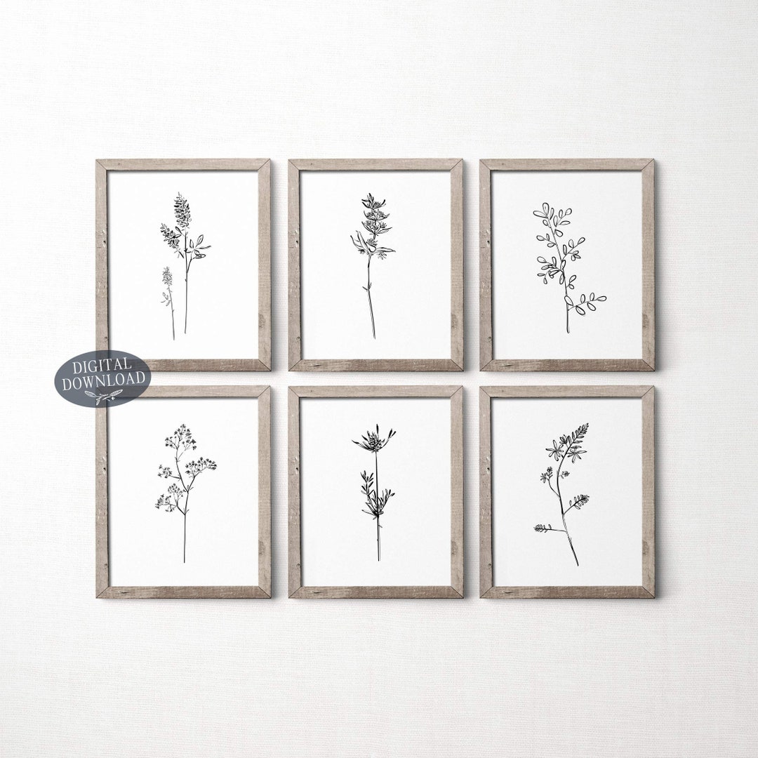 Printable Living Room Wall Decor, Gallery Wall Set of 6 Prints ...