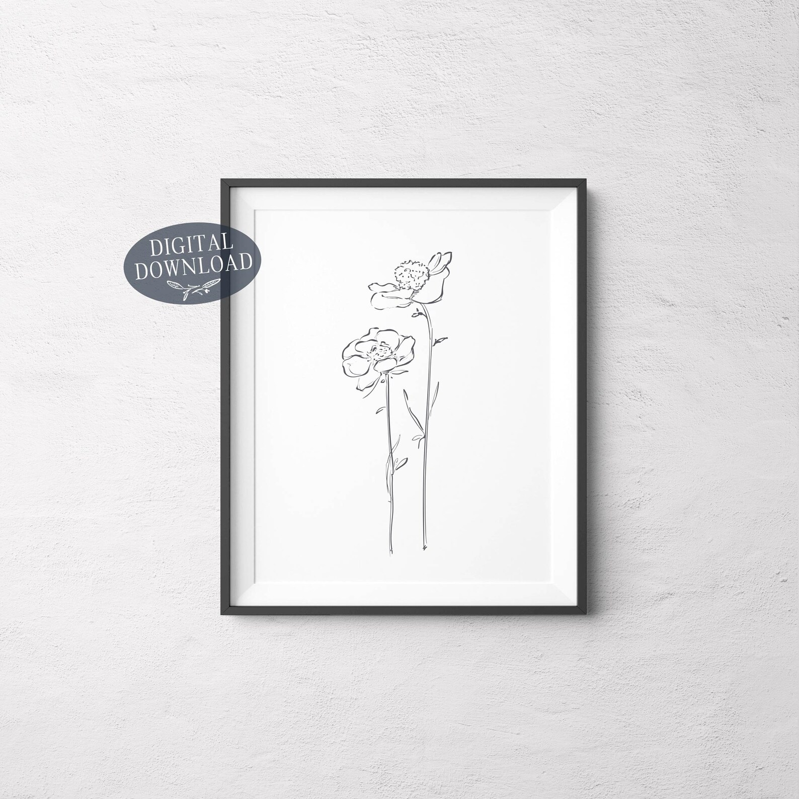 Living Room Wall Decor, Printable Wall Art, GREY Gallery Wall Set ...