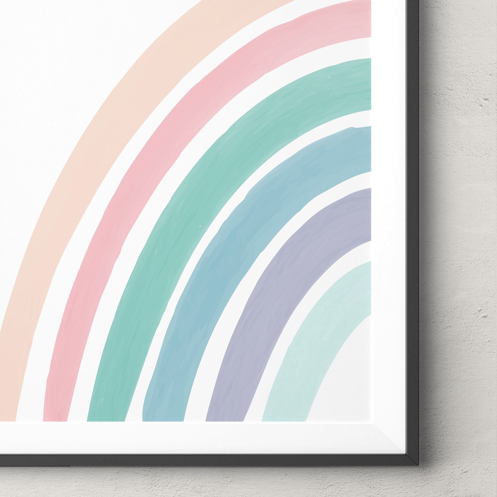 Rainbow Printable Wall Art Set of 2 Prints Boho Rainbow Kids - Etsy