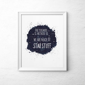 We Are Made of Star Stuff Inspirational Astronomy Poster, Printable ...