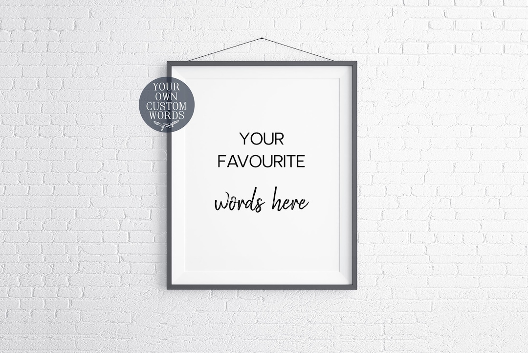 Personalized Quote Print, Custom Quote Wall Art Anniversary Gift ...