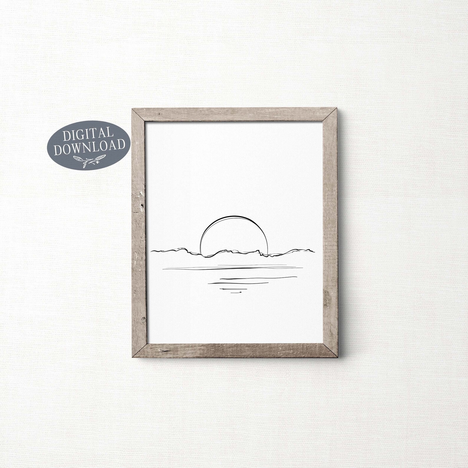 Horizon Line Art Printable Wall Art Minimalist Abstract - Etsy