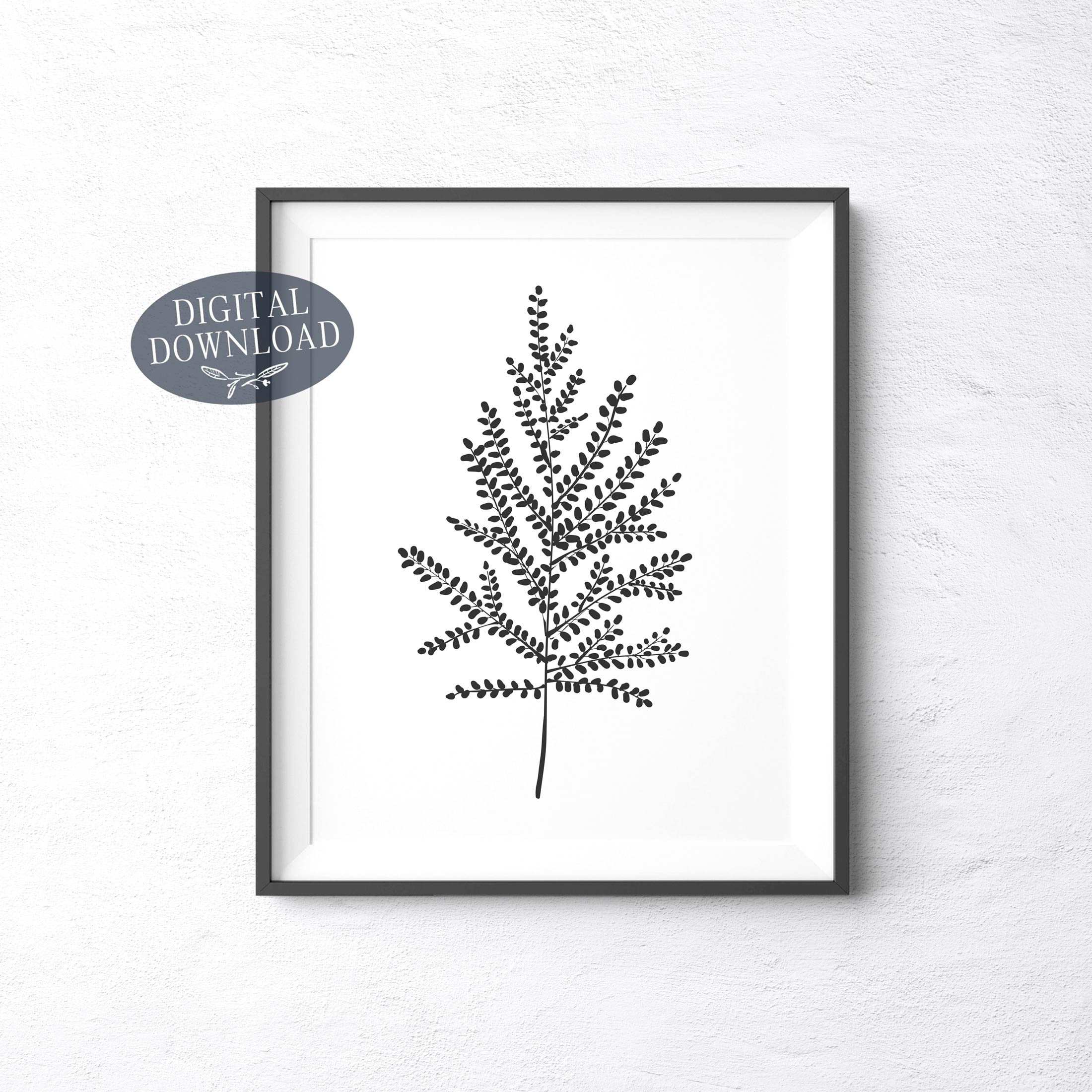 Living Room Wall Decor Printable Wall Art Botanical Print | Etsy