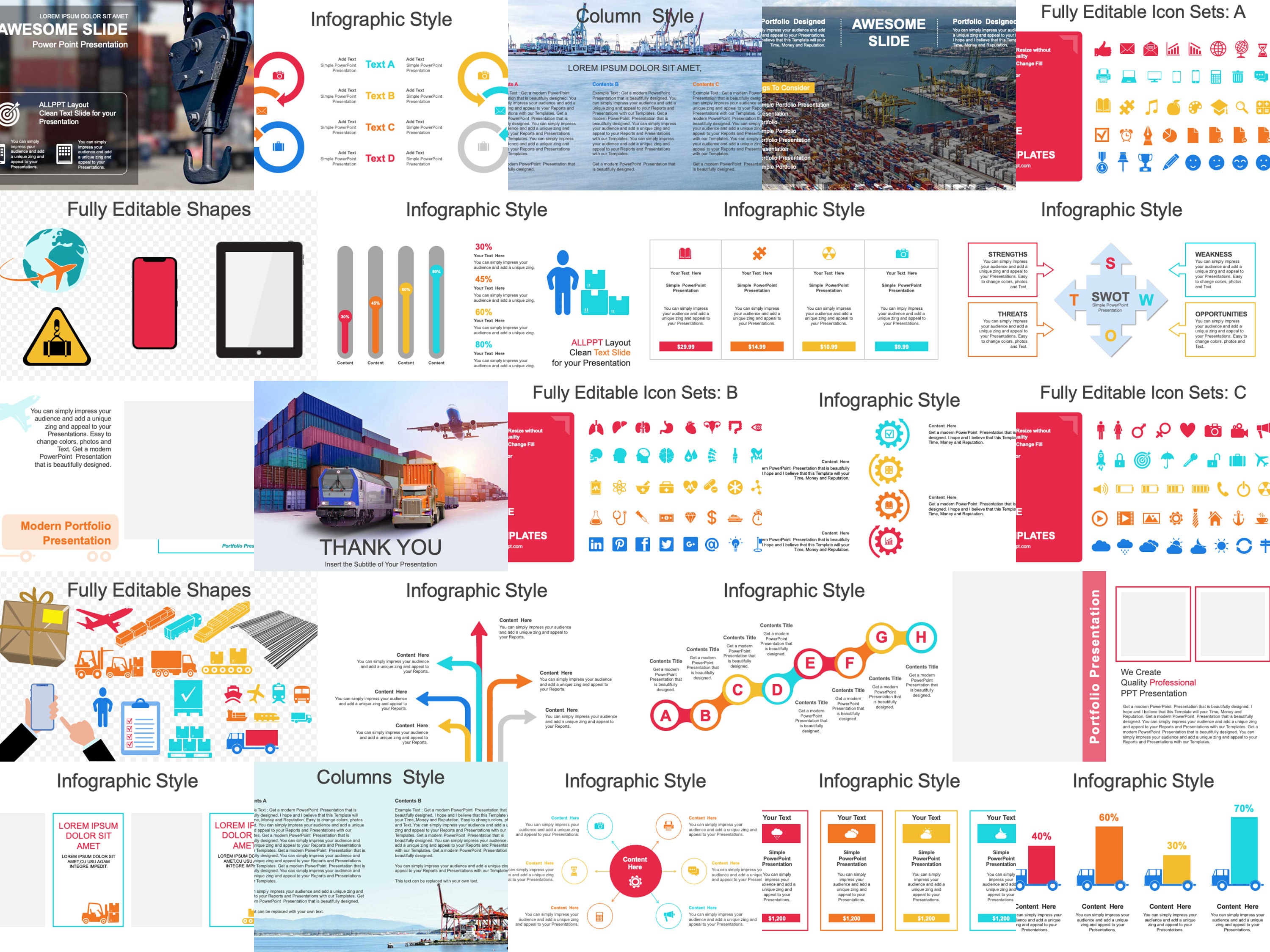 240 Editable Powerpoint Templates Designs | Infographics | Business ...