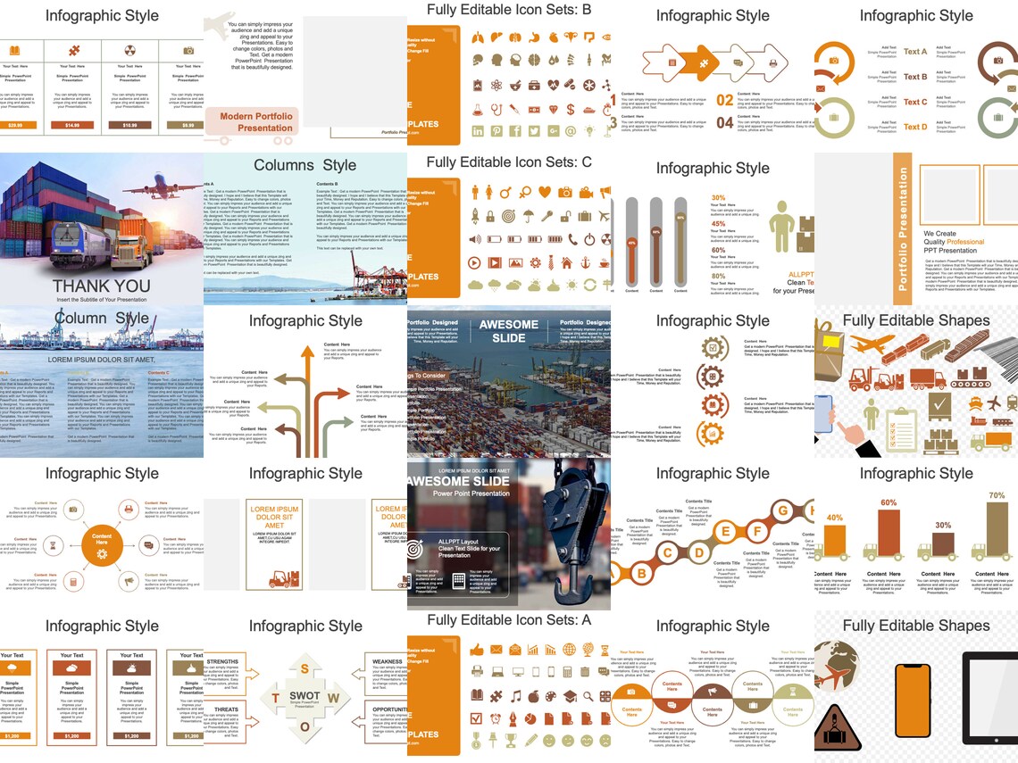 240 Editable Powerpoint Templates Designs | Infographics | Business ...