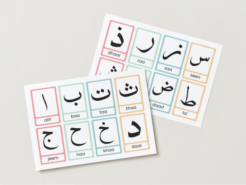 Complete Set of 28 Printable Arabic Letters - Elegant Calligraphy ...