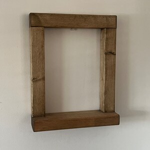 Handcrafted Solid Wooden Picture Frame Shelf for Rustic Wall Decor - Etsy
