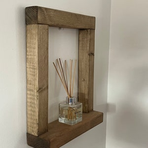 Handcrafted Solid Wooden Picture Frame Shelf for Rustic Wall Decor - Etsy
