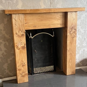 Chunky Solid Wood Fire Surround Mantle - Etsy UK