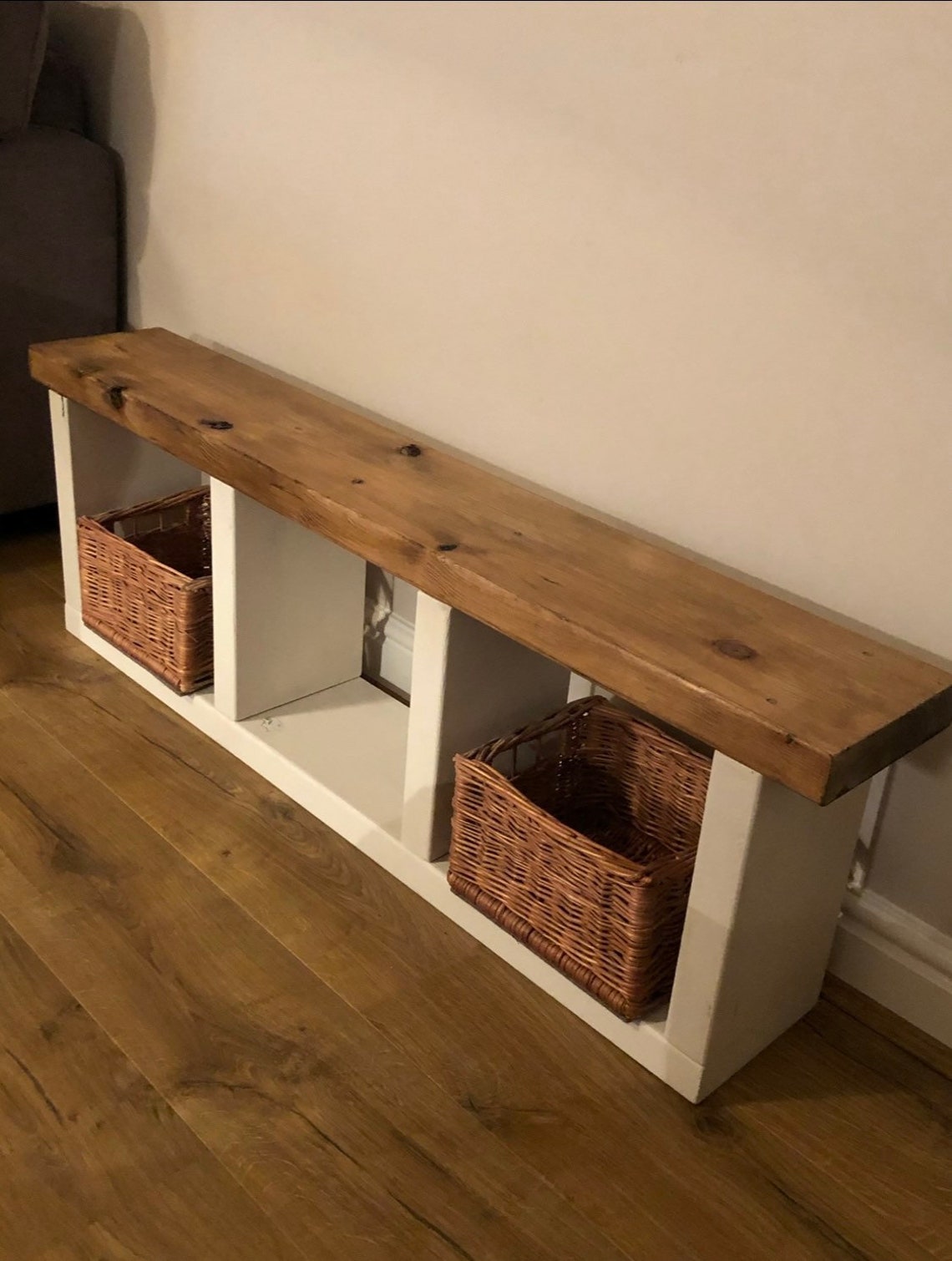 Solid Wooden Bench Seat Storage Unit - Etsy UK