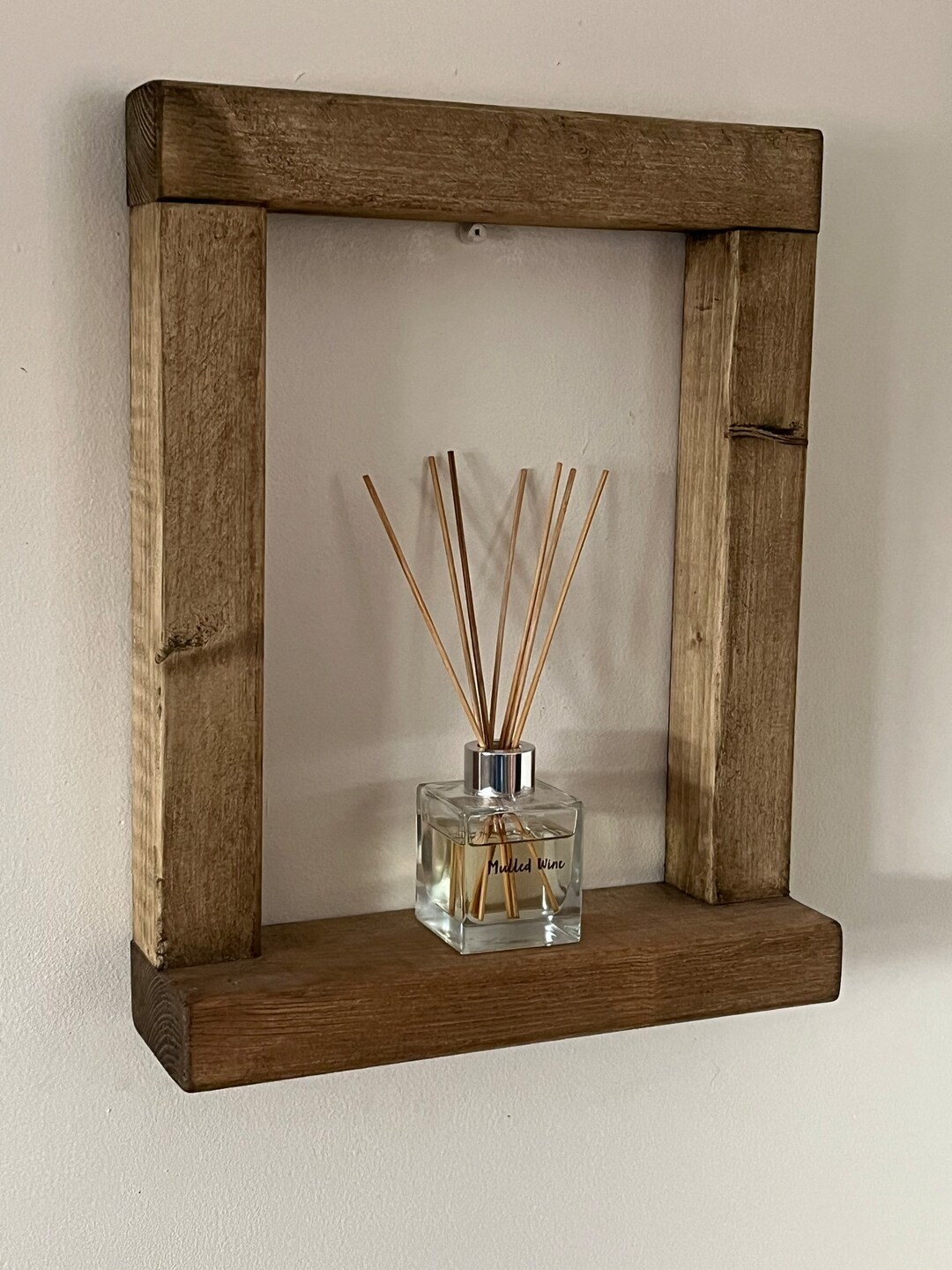 Handcrafted Solid Wooden Picture Frame Shelf for Rustic Wall Decor - Etsy