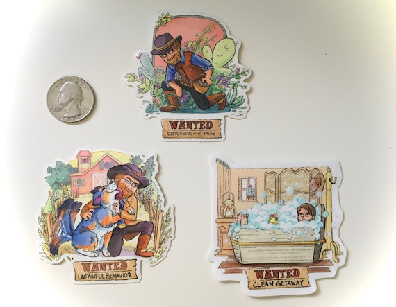 Stickers Wanted Series specify Which Ones You Want at | Etsy