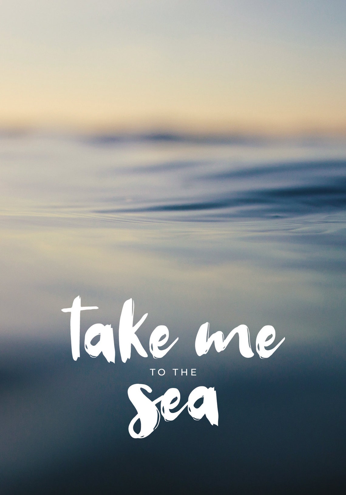 Poster Saying Sea Typography Poster Sea - Etsy