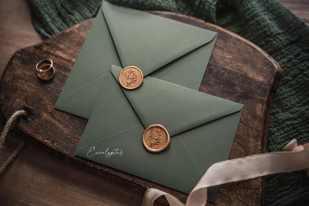 Envelopes - for Weddings - Green Envelope - Envelope Sage - Olive ...