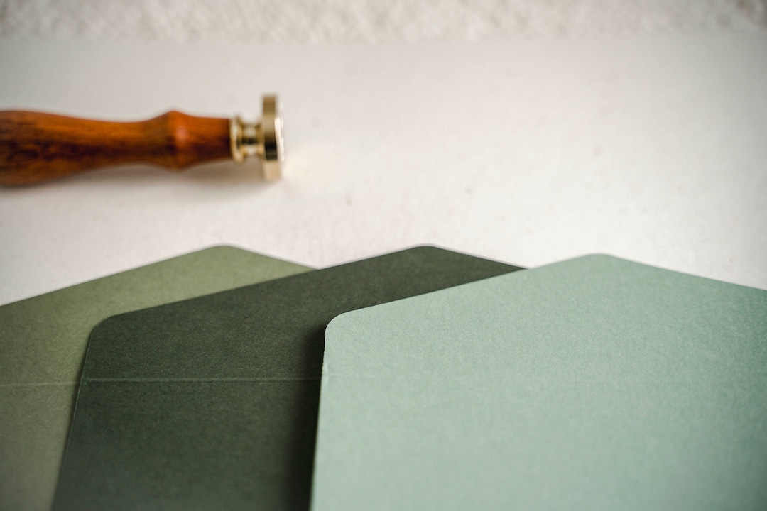 Pocketfold Cards Sage Green Sage Olive Dark Green - Etsy UK