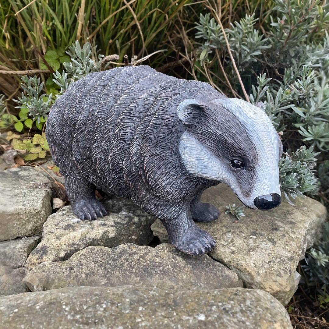 Large Badger Garden Ornament Realistic Outdoor Statue Durable Animal ...