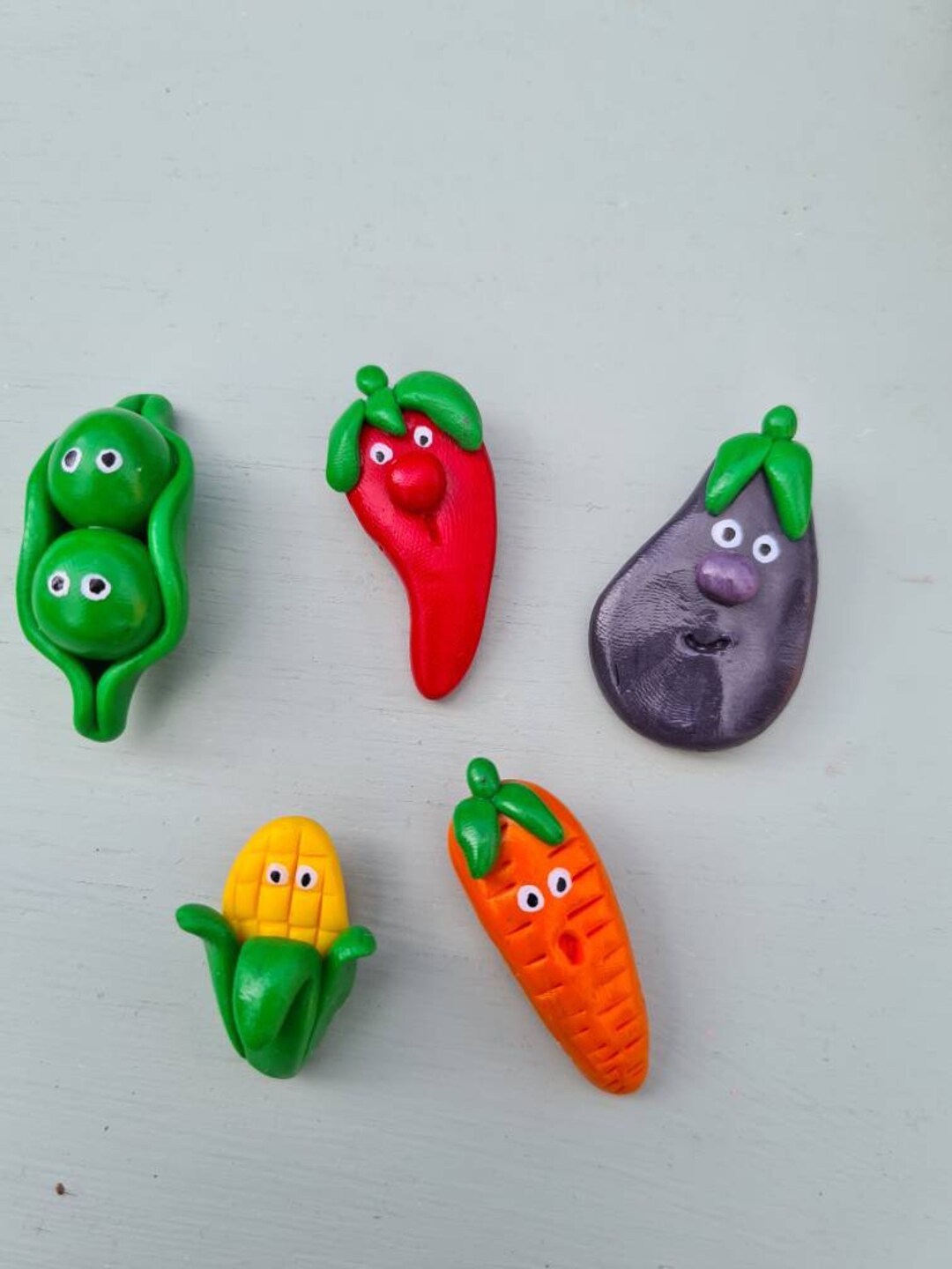 Vegetable Fridge Magnet, Handmade Clay, Kitchen Decor, New Home Gift ...