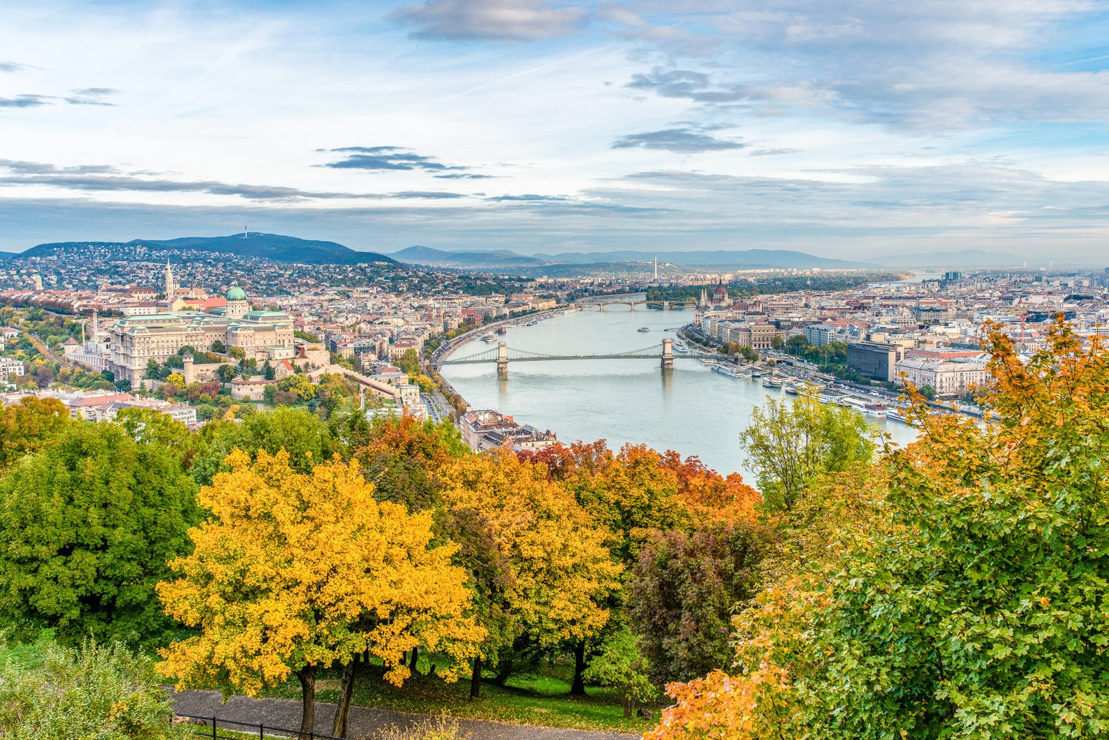Autumn on the Danube River in Budapest, Hungary, Fall Foliage, Travel ...