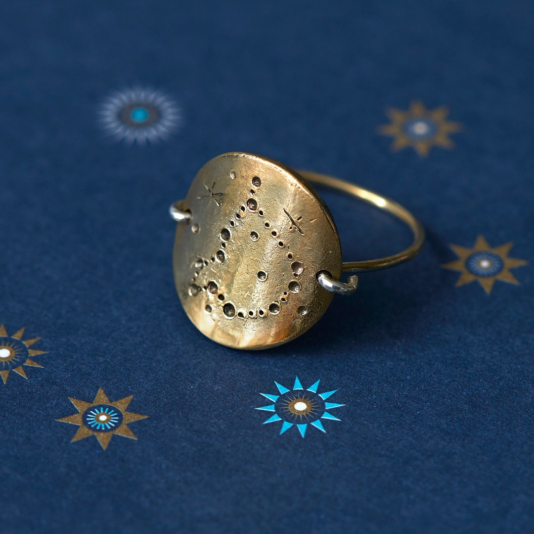 Platelet Ring With Silver or Bronze Constellation - Etsy
