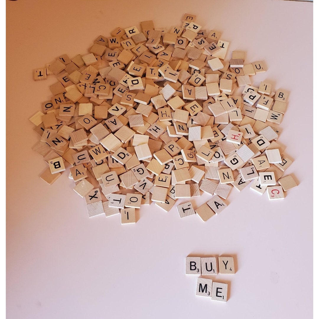 450 Scrabble Tiles Wood Replacement Craft Project DIY Upcycle - Etsy