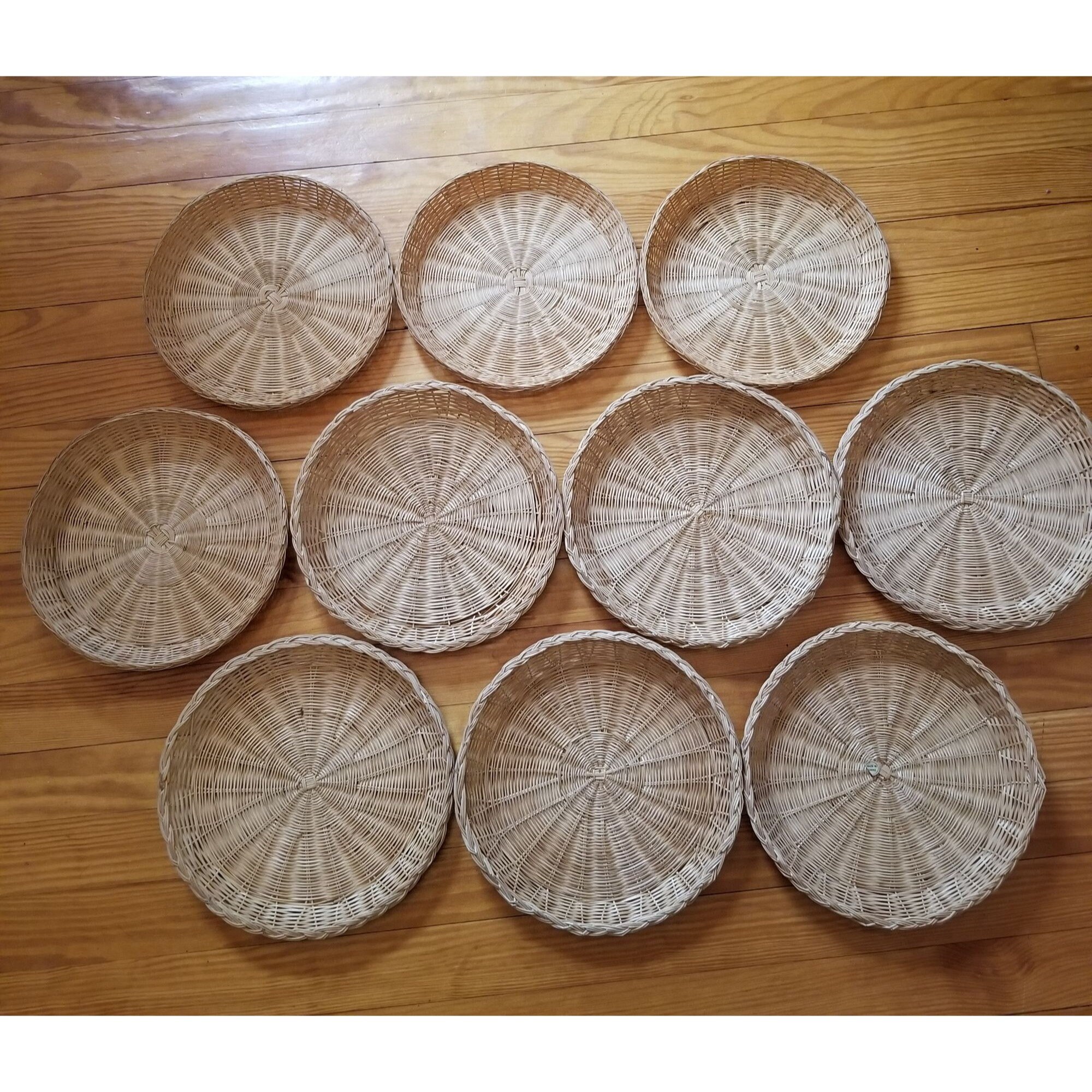 10 Wicker Rattan Paper Plate Holders Camping BBQ Cookout Party - Etsy ...