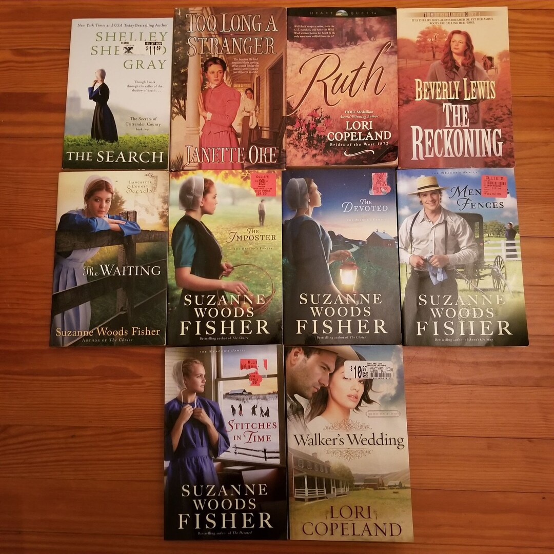 10 Amish Christian Fiction Love Book Lot Lewis Fisher Copeland - Etsy