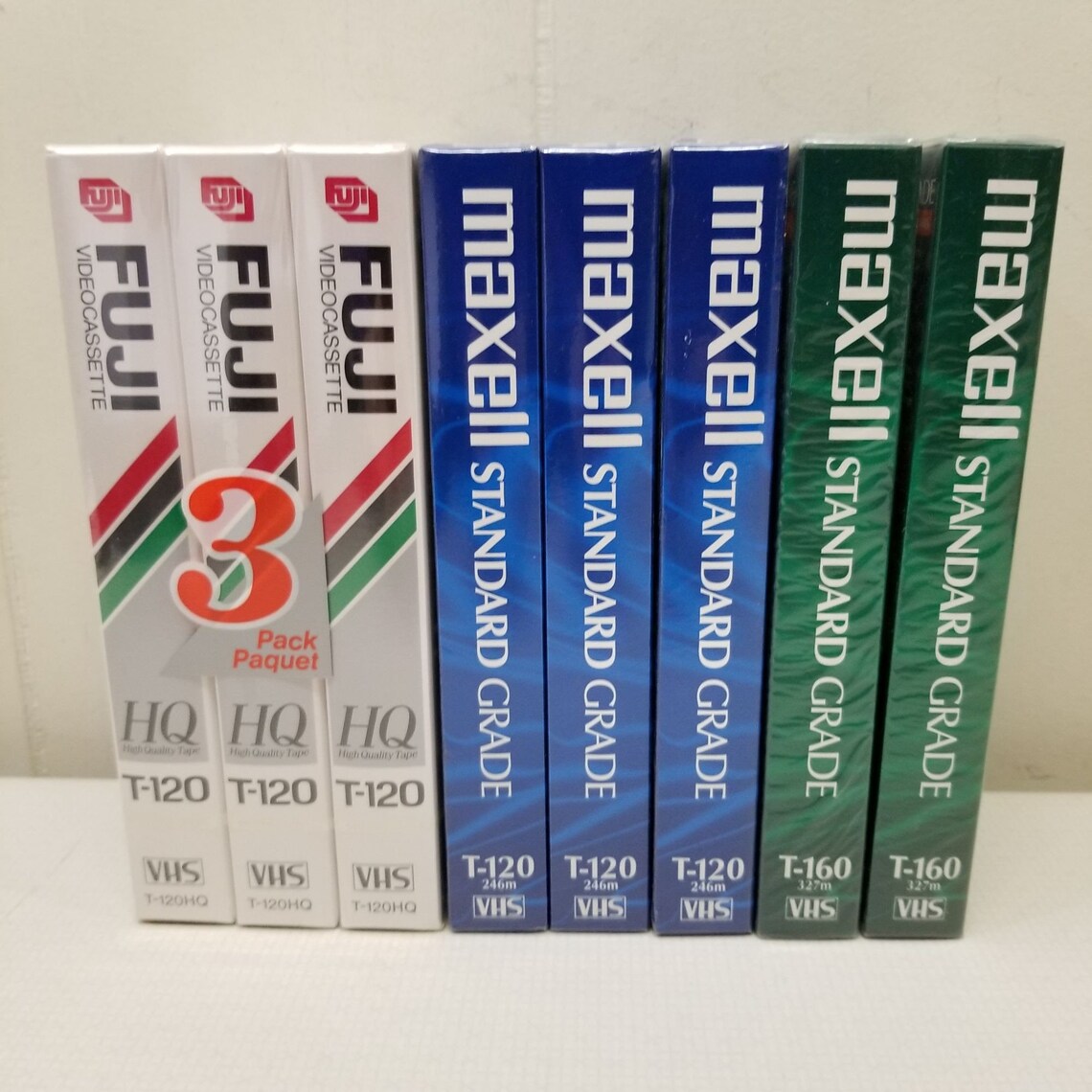 Maxwell Fuji VHS Blank Recording Tapes New Sealed T120 T160 | Etsy