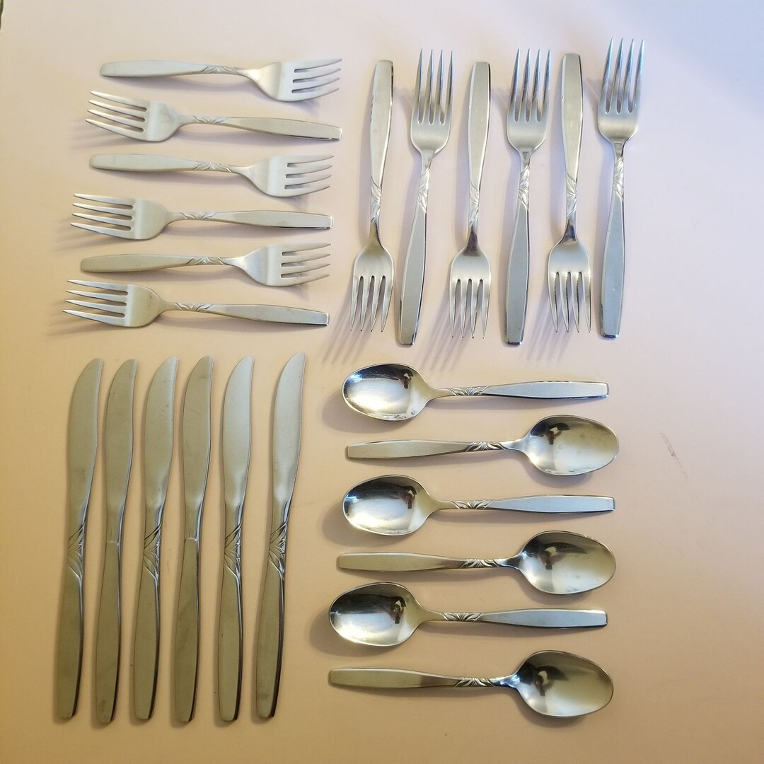 24 Pc Supreme USA Flatware Lot Stainless Steel Gift 6 Place Setting - Etsy